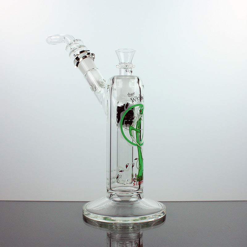 SI PIPES Compact “Thee Wicked Wizard” Triple-Filtered Glass Bubbler ...